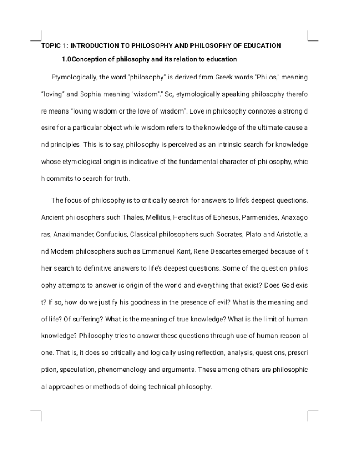 EDF 211 Phoenix - It's about education philosophy in year 2 of university - TOPIC 1 ...