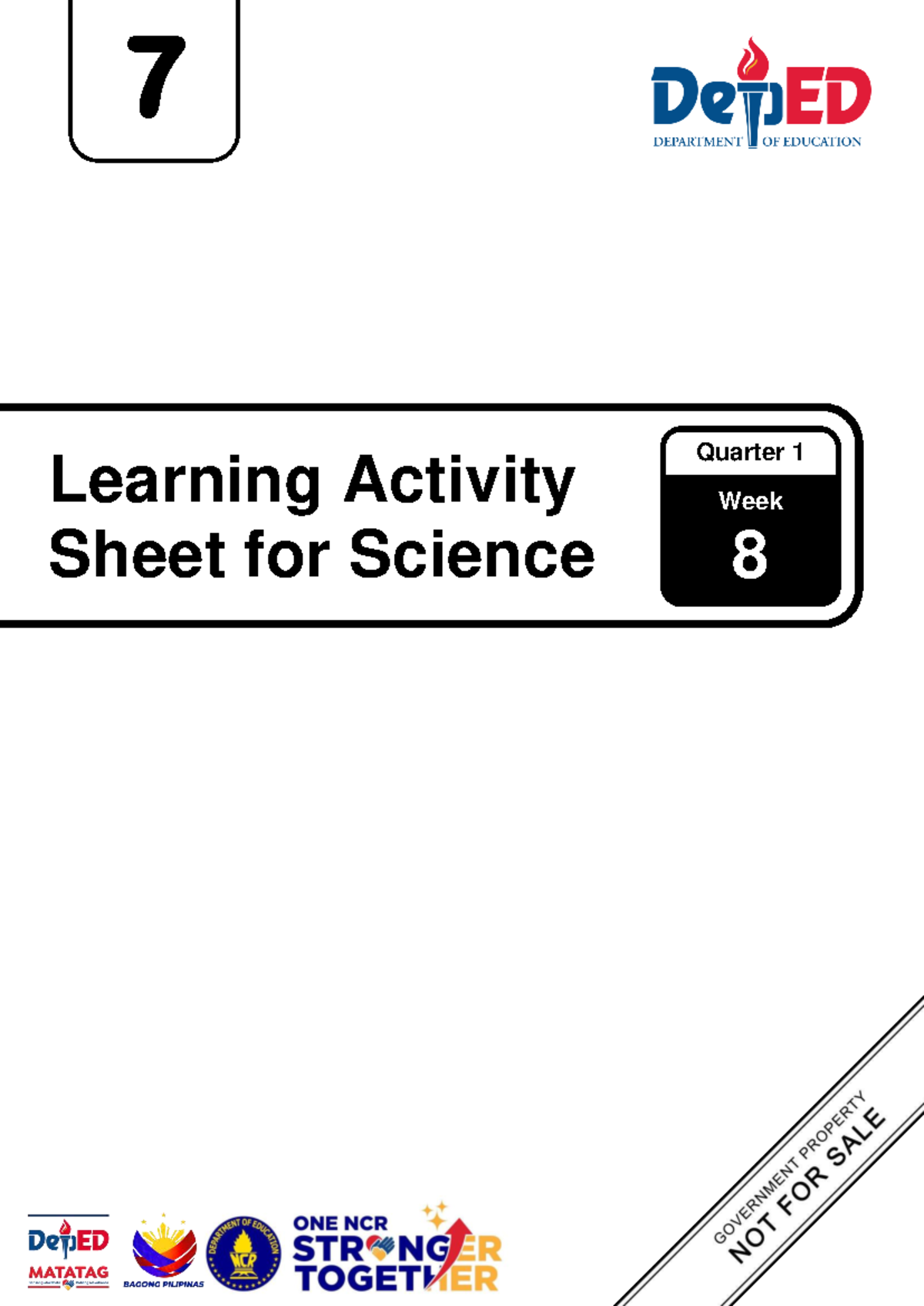 Learning Activity Sheet: Science Grade 7 Q1 W8 - Solutions & Acids ...