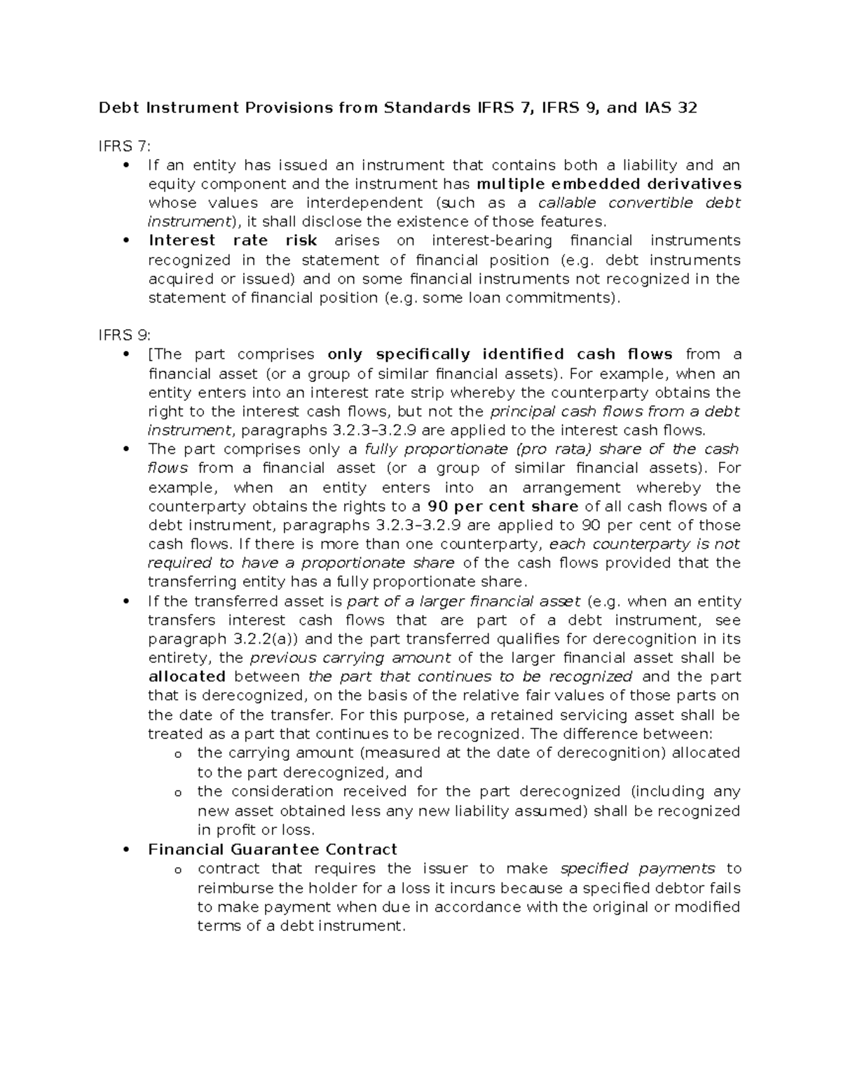 IFRS Standards on Debt Instruments: Key Provisions from IFRS 7, 9 & IAS ...