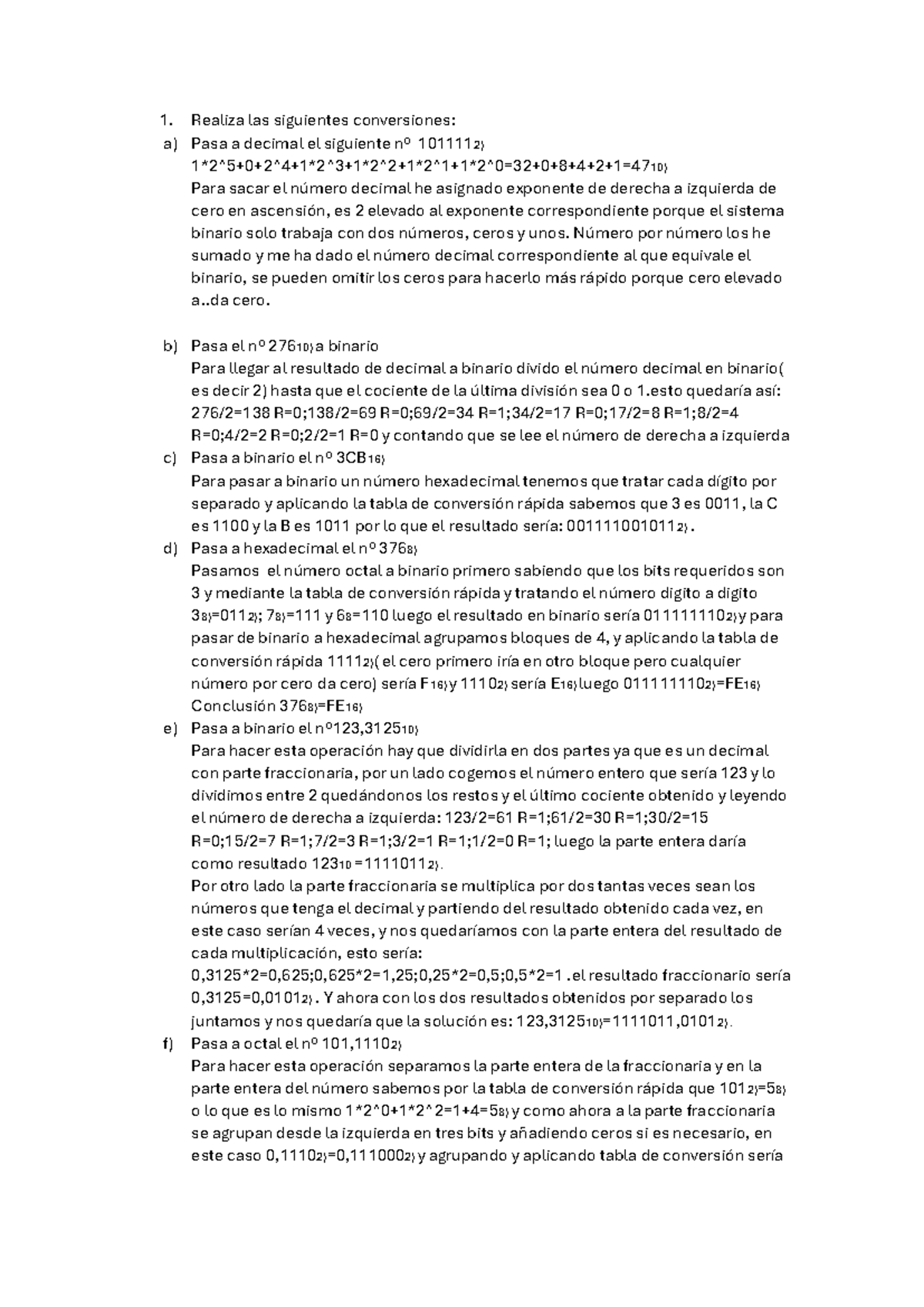 Albertomartinez P 1 - Prácticas Resueltas de Conversiones Numéricas ...