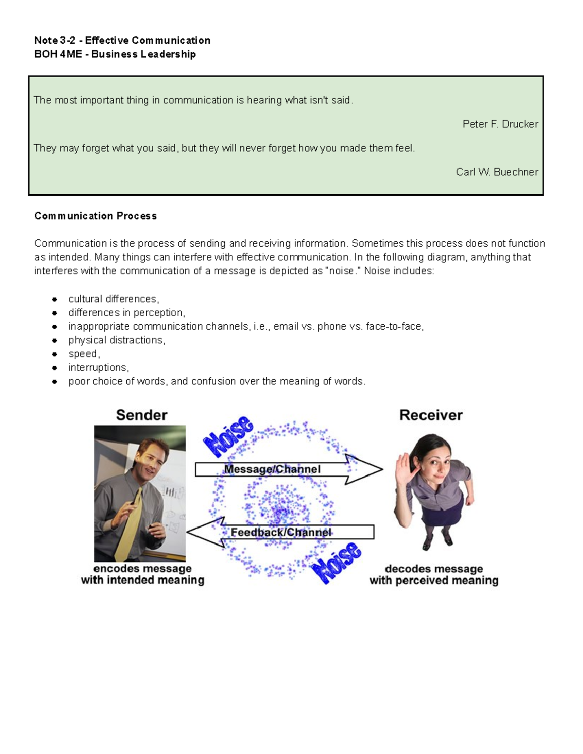 BOH - Note 3-2 - Effective Communication - Note 3-2 - Effective ...