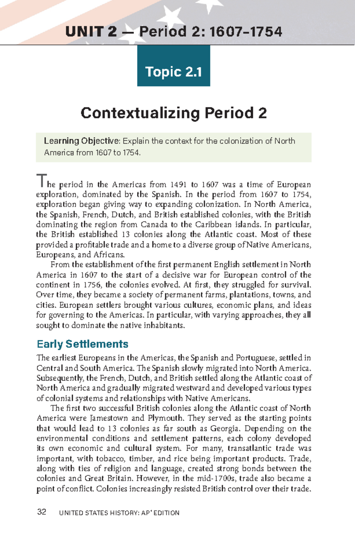 APUSH Unit 2 Notes: Contextualizing Colonization (1607-1754) - Studocu
