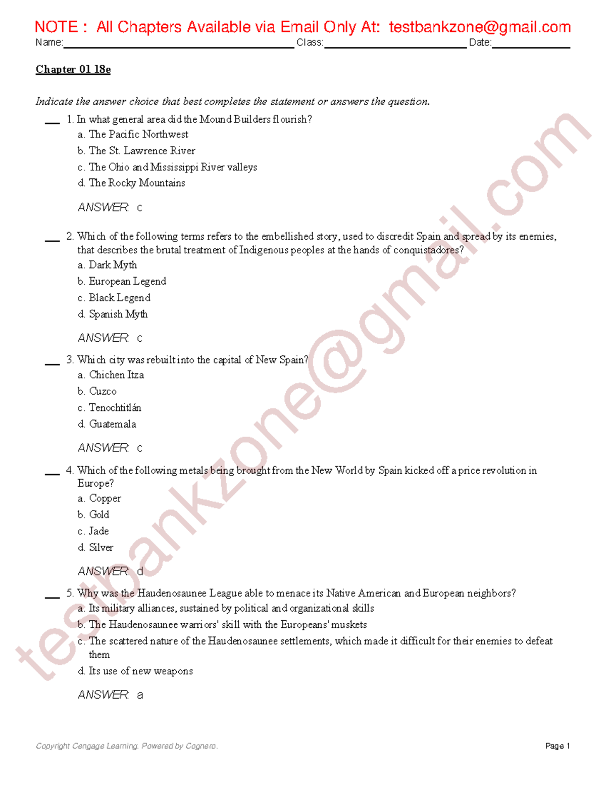 Test Bank: Solutions for "The American Pageant," 18th Ed. Study Guide ...
