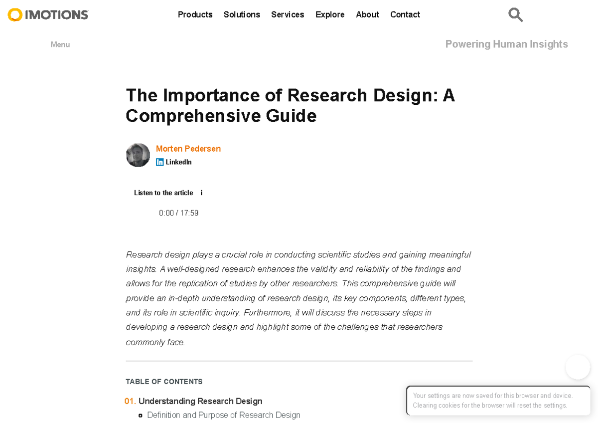 The Importance of Research Design: A Comprehensive Guide (IM 101) - Studocu