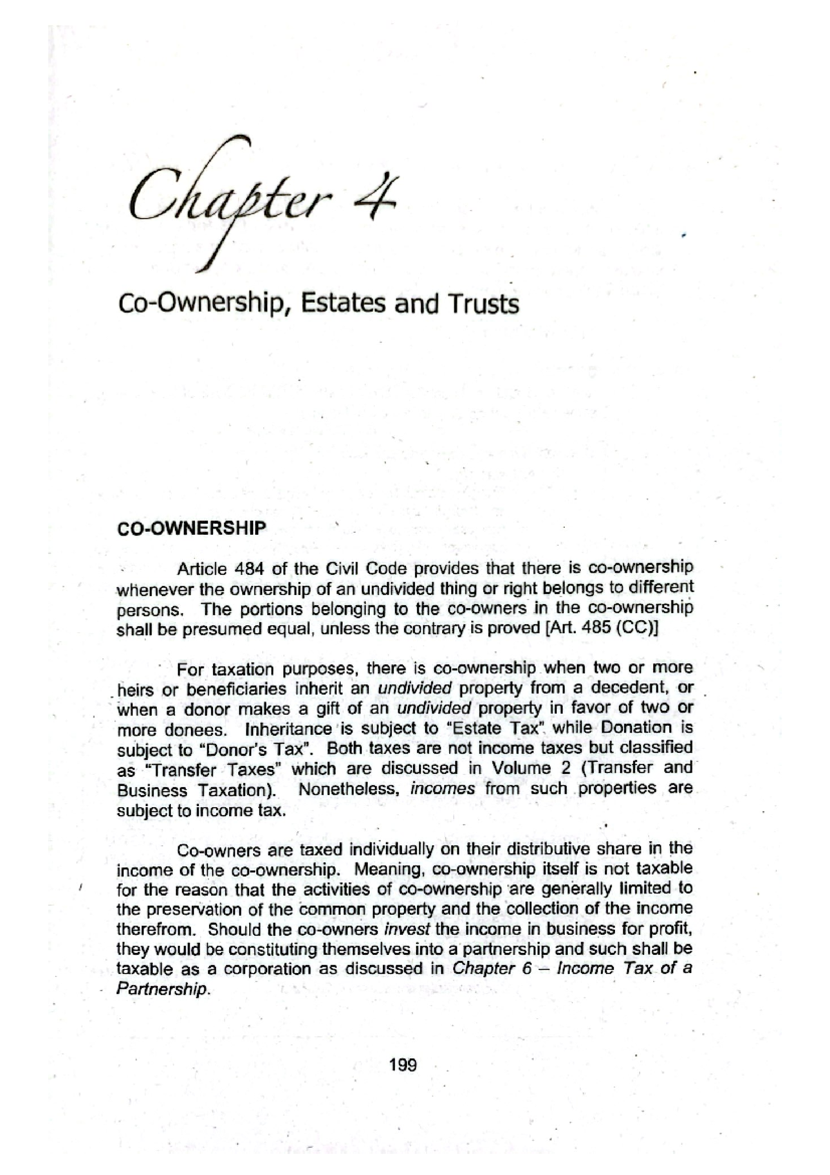 Chapter 4 - Chapter 4 Estates and Trusts Article 484 of the Civil Code ...