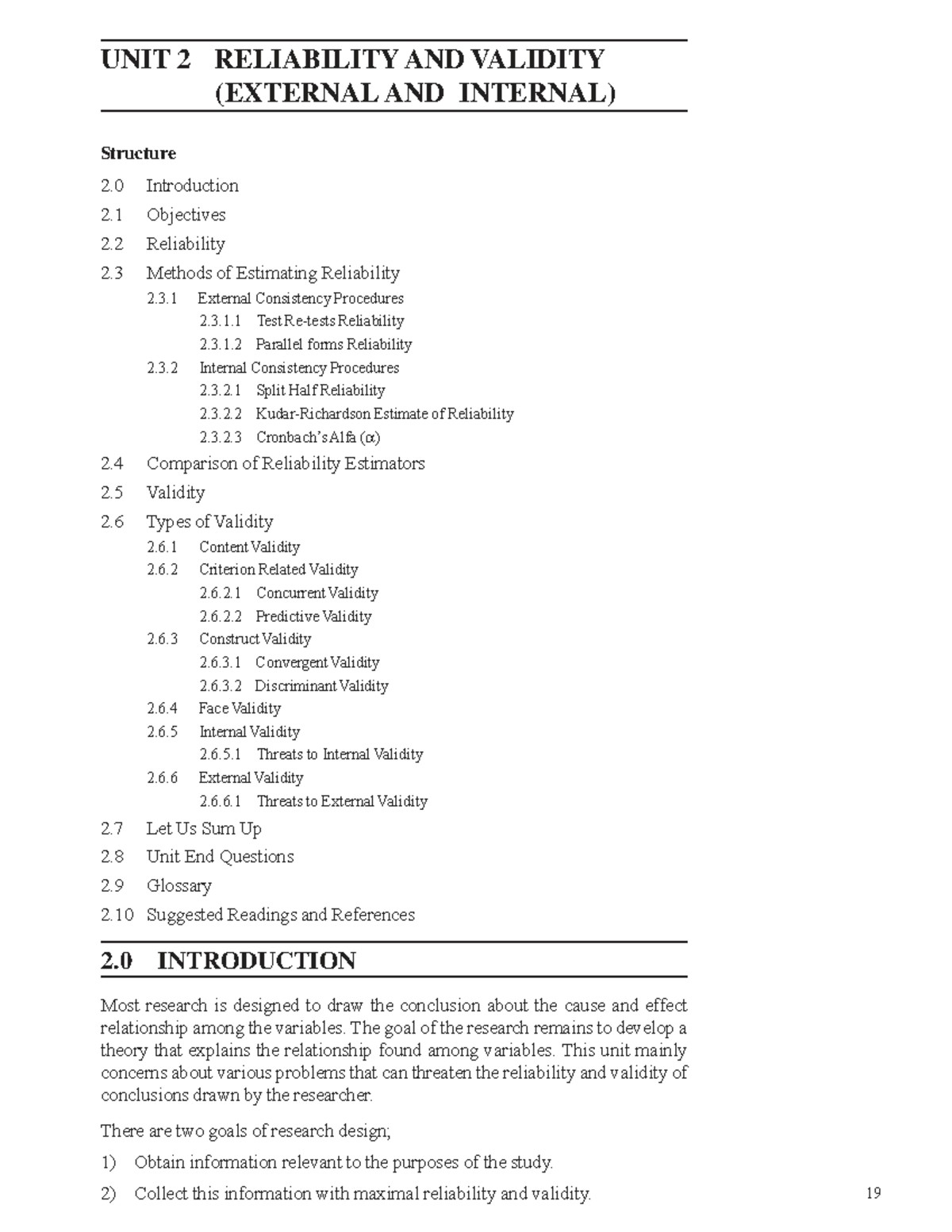 Unit 2: Reliability and Validity in Research Methods (Psychology) - Studocu