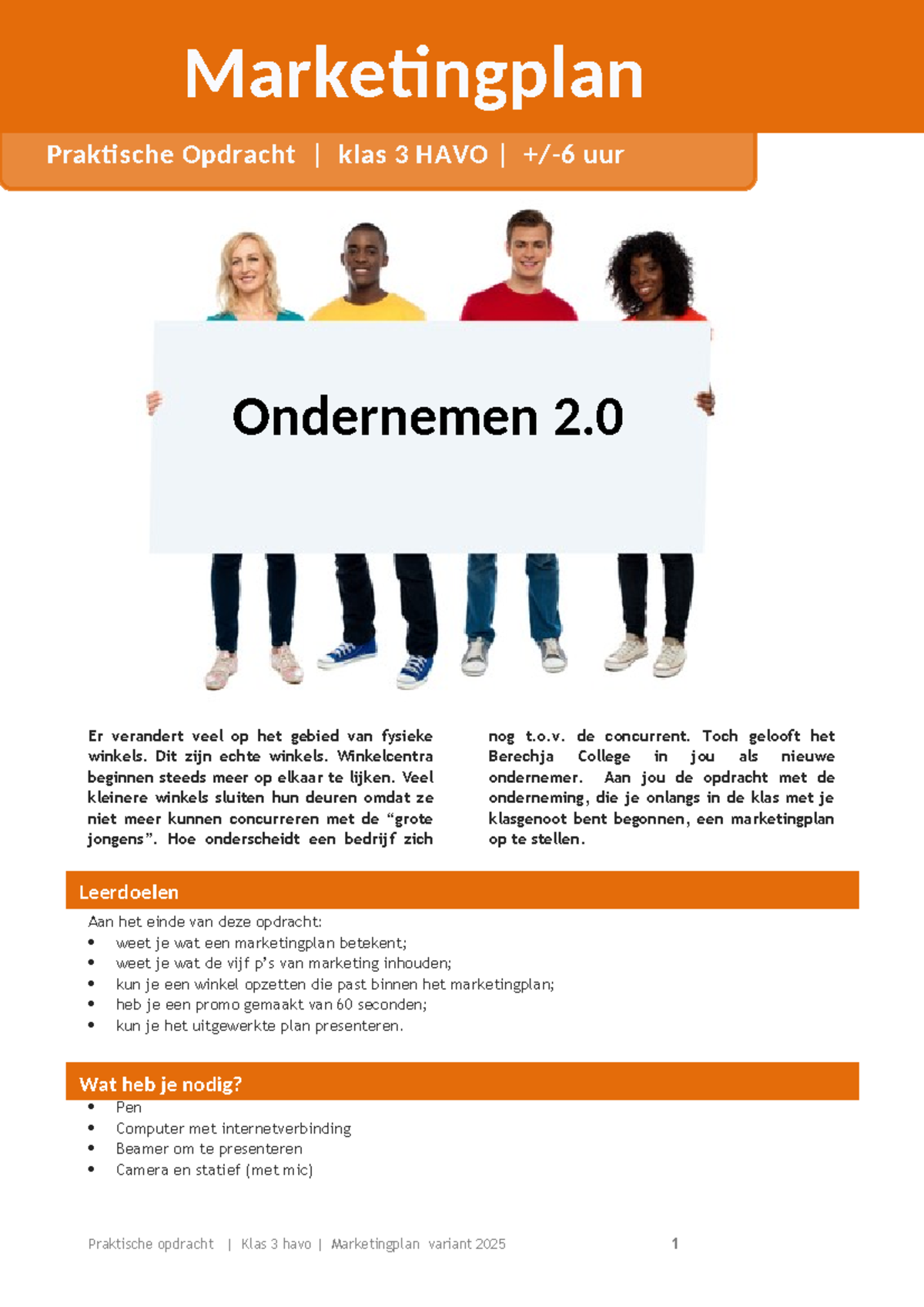 Marketingplan Klas 3 Havo 2025: Ontwikkel je Onderneming! - Studeersnel