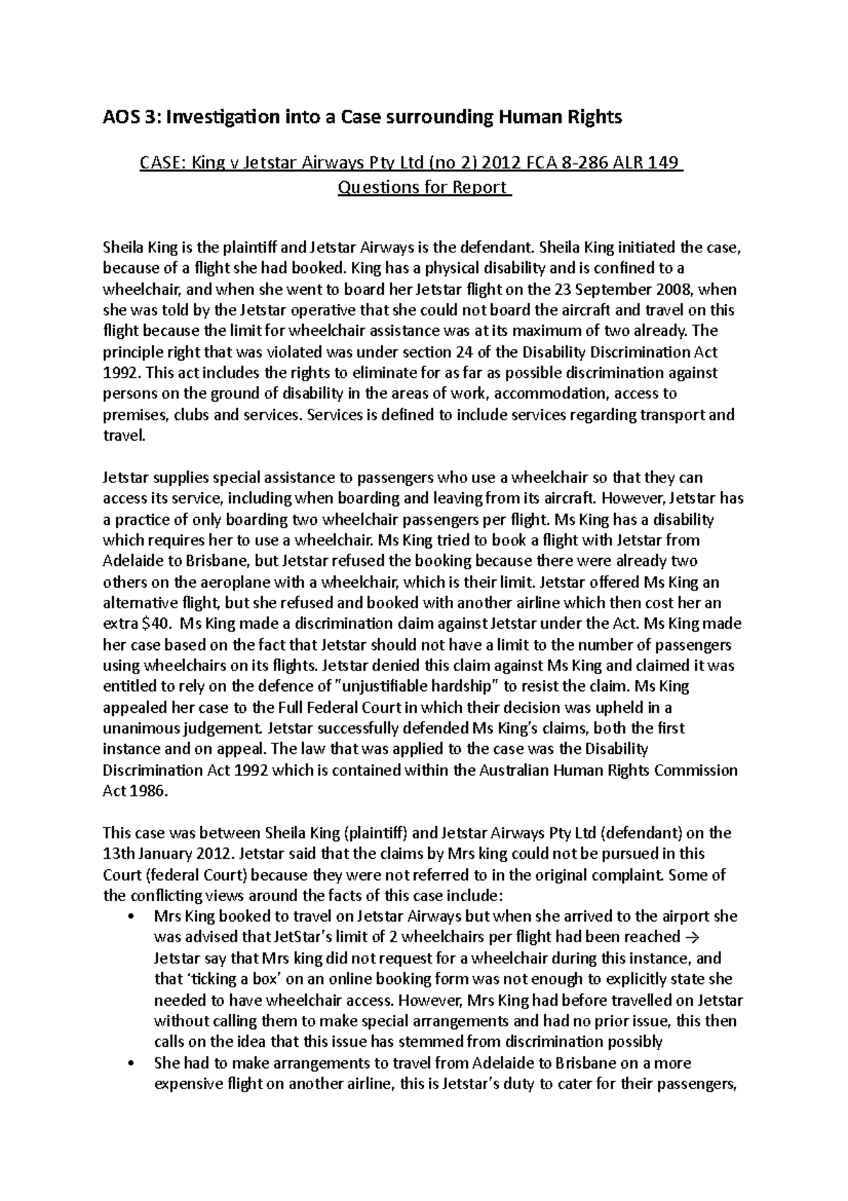 AOS 3 legal report- rights - AOS 3: Investigation into a Case ...