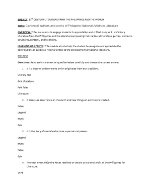 Creative Writing module 4 - Module 4 - Elements, Techniques, and ...