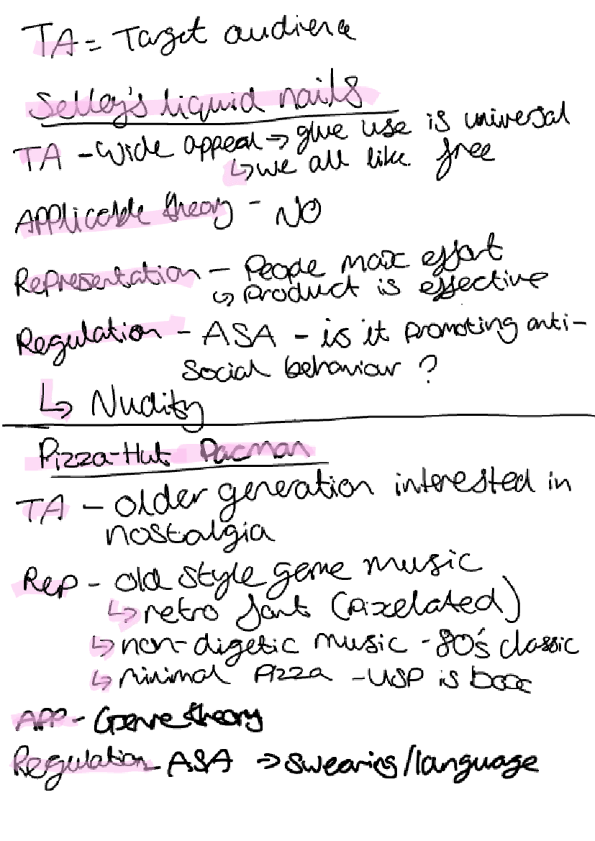 Advert Case Studies: Target Audience Analysis and Regulations - Studocu