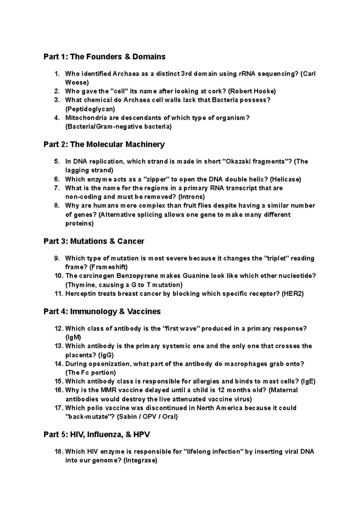 NATS 1670 Final Exam Study Guide: Key Concepts in Human Health - Studocu