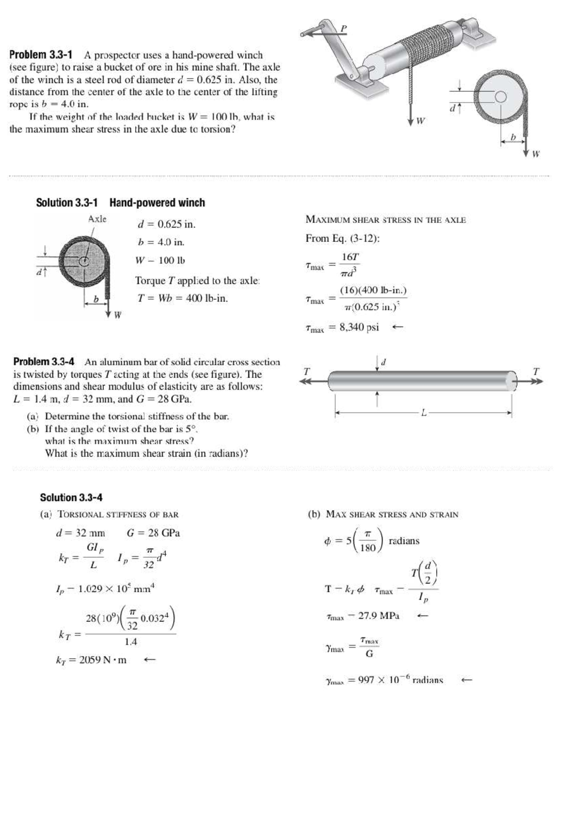 Maximum Shear Stress and Angle of Twist in Torsion Problems (GERE 3U ...