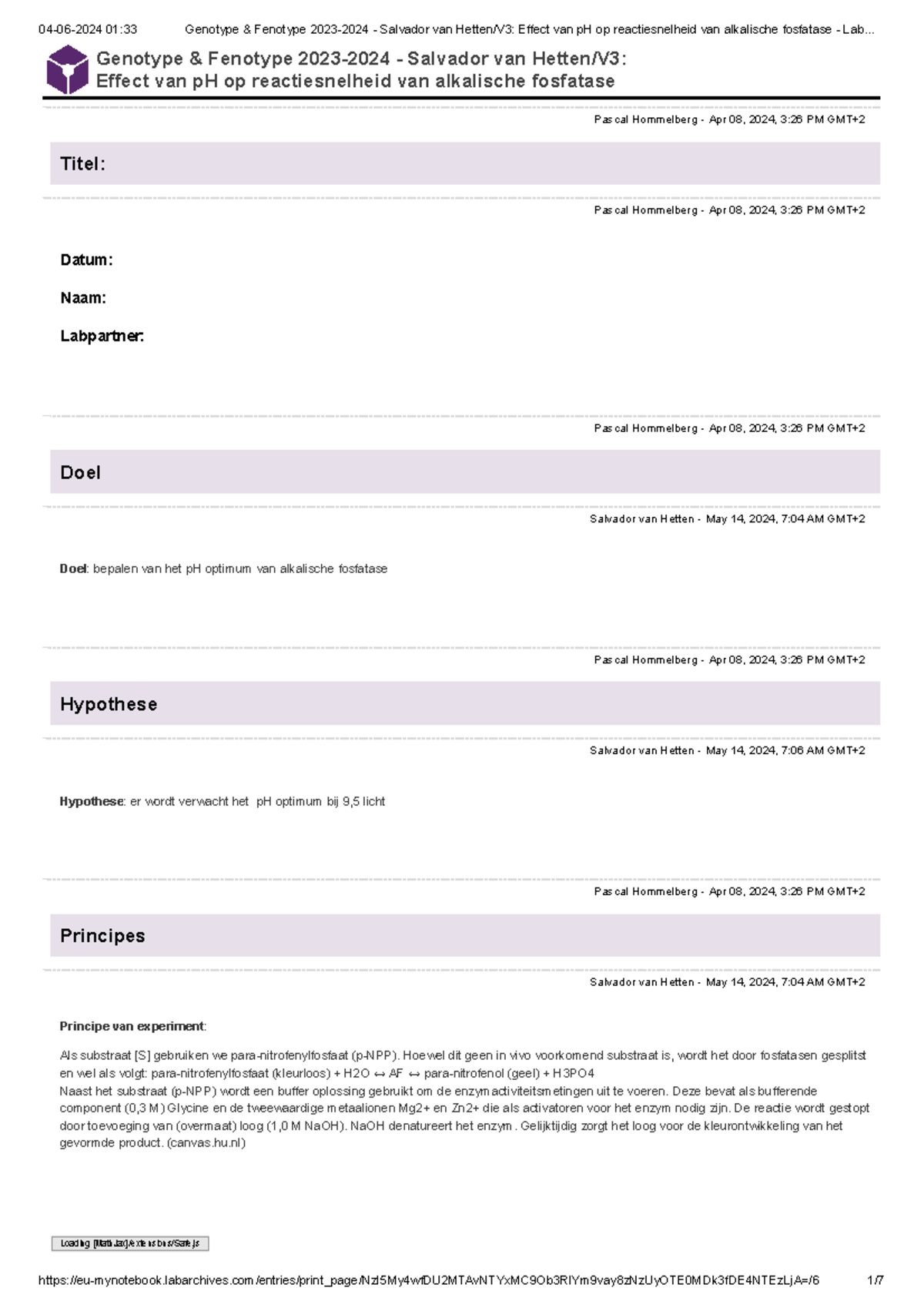 Genotype & Fenotype 2023-2024 V3: Effect van pH op Alkalische Fosfatase ...
