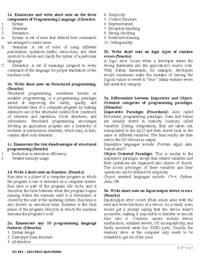 [Solved] Programming languages such as COMAL and Pascal which allows - Introduction to Data ...