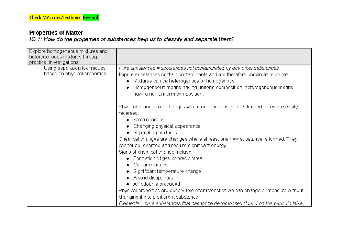 Chem 101 Lecture: Properties of Matter and Atomic Structure Overview ...