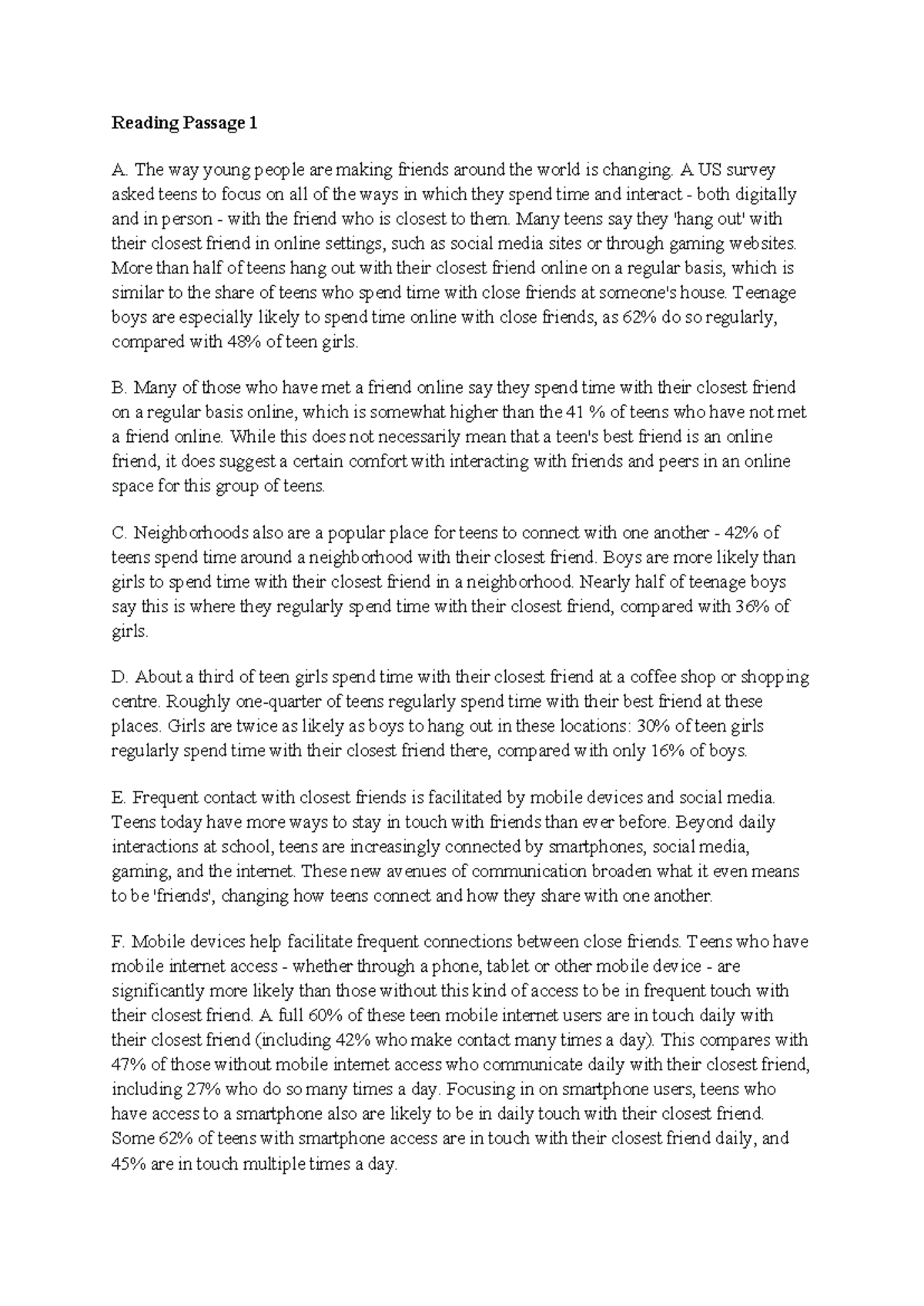 Midterm - IELTS Reading Passage Insights and Analysis - Studocu