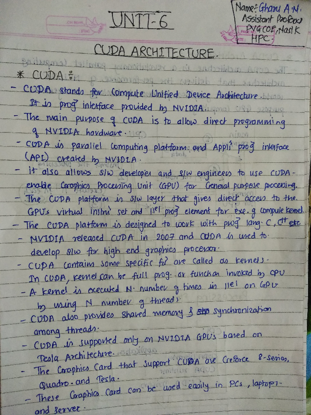 Unit 6 Notes for HPC (High-Performance Computing) Course - Studocu