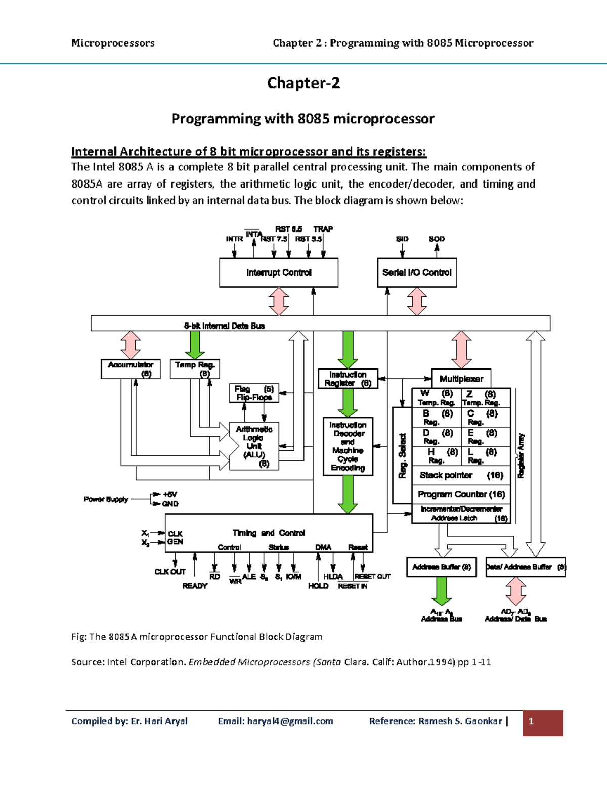 Chapter 2 Programming with 8085Microprocessor - Chapter- Programming with 8085 microprocessor ...