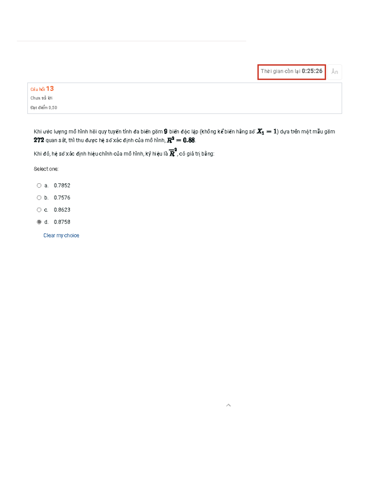 ĐỀ CẢI THIỆN GIỮA KỲ (trang 4 trên tổng số 5) UEL E-Learning 2 - Câu hỏi 13 Chưa trả lời Đạt ...