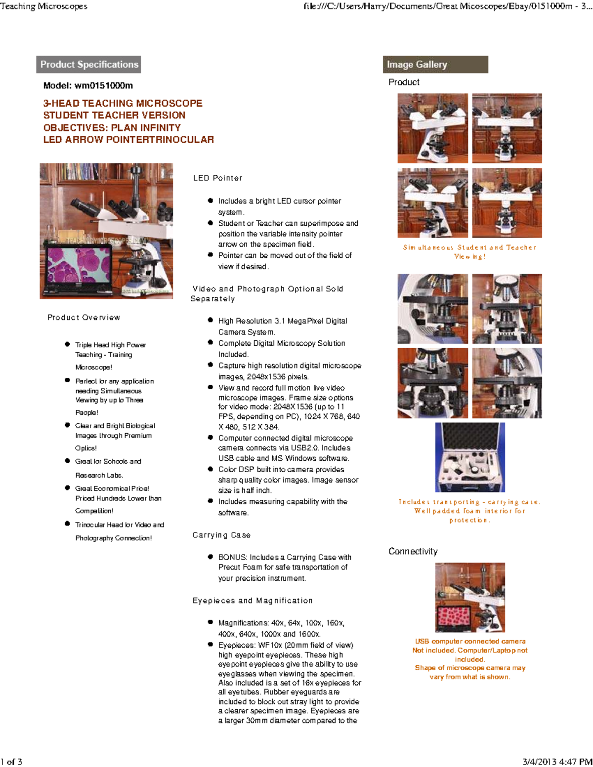 Teaching Microscopes Overview: Student & Teacher Version Guide - Studocu