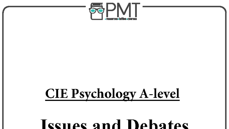 CIE Psychology Issues and Debates Notes: Gender and Cultural Bias ...