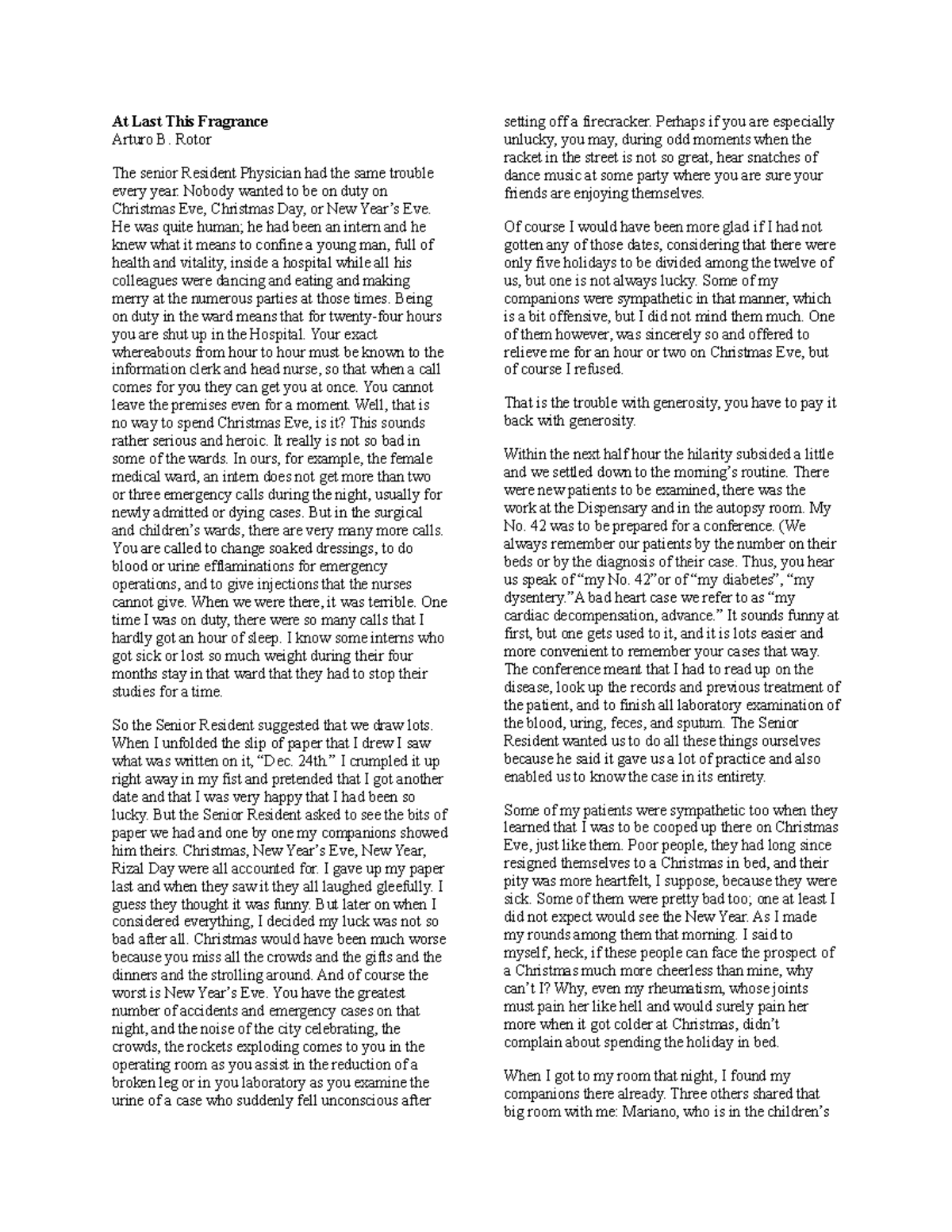 Christmas Eve Internship Experience - Insights from a Resident ...