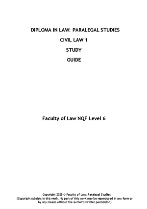 Comprehensive Overview of SA Family Law & Marriage Regs (LAW 101) - Studocu