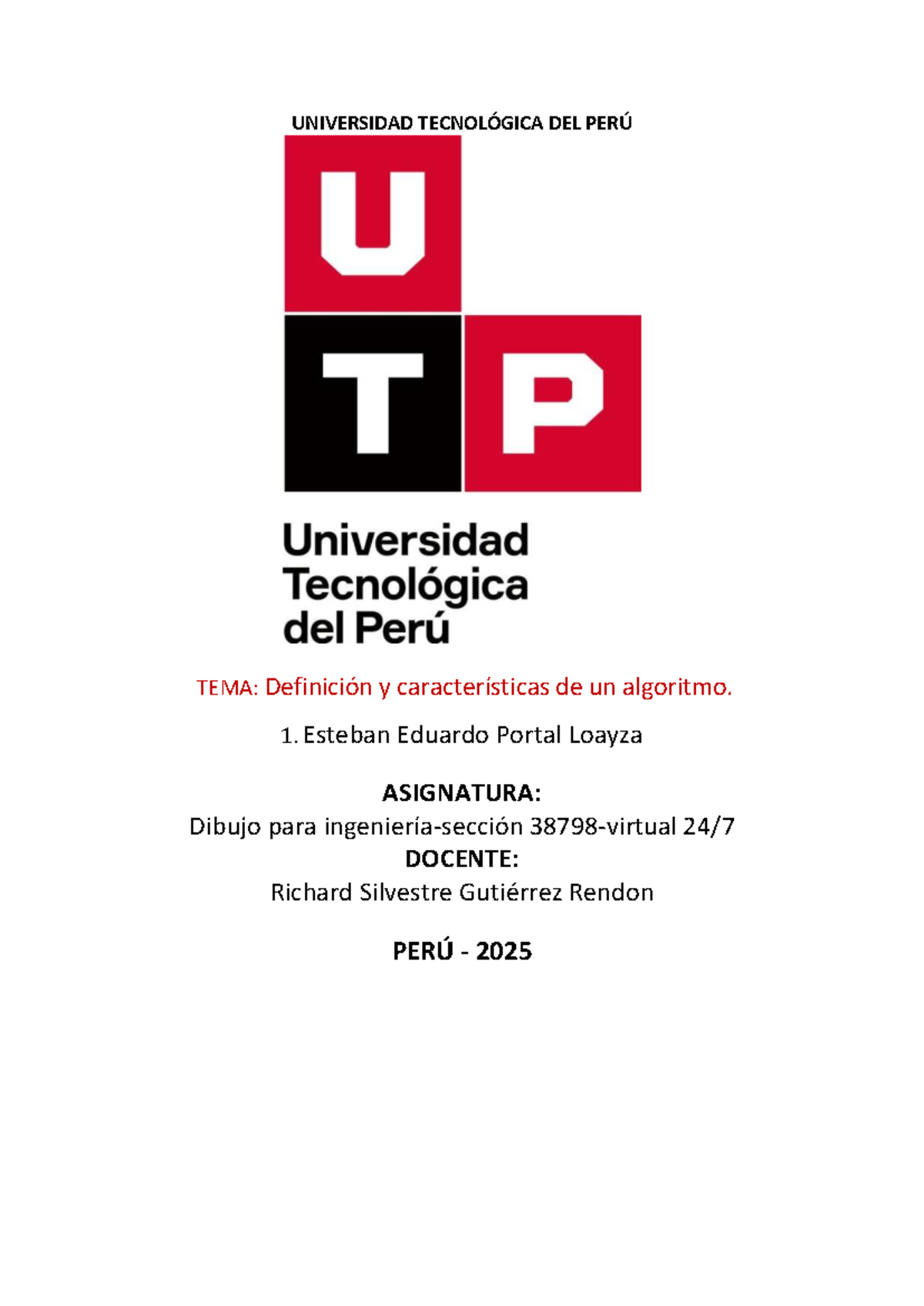 Dibujo: Definición y Características de un Algoritmo - Studocu