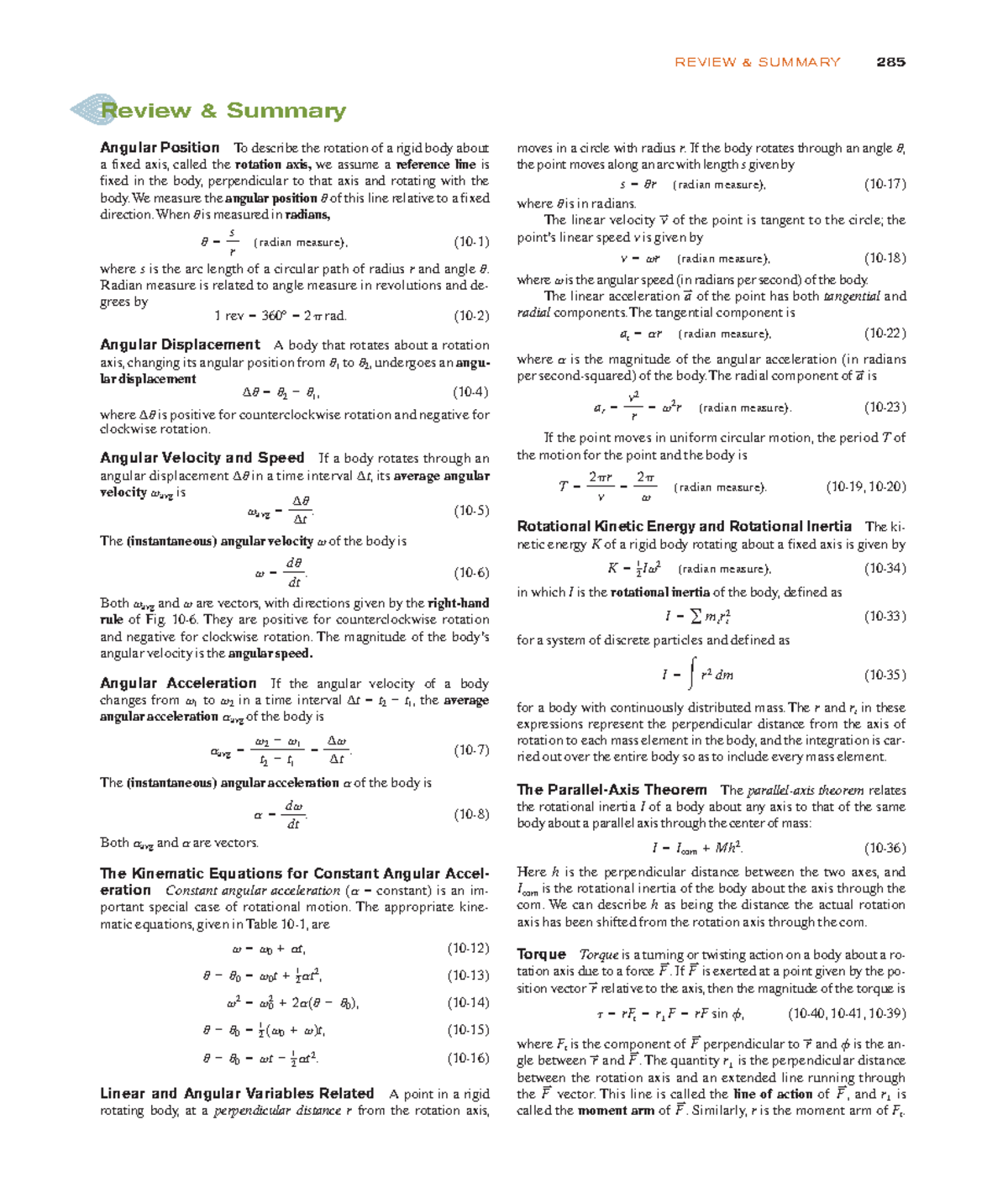 Fundamentals of Physics Textbook ( PDFDrive )-32 - R EVI EW & SU M MARY ...