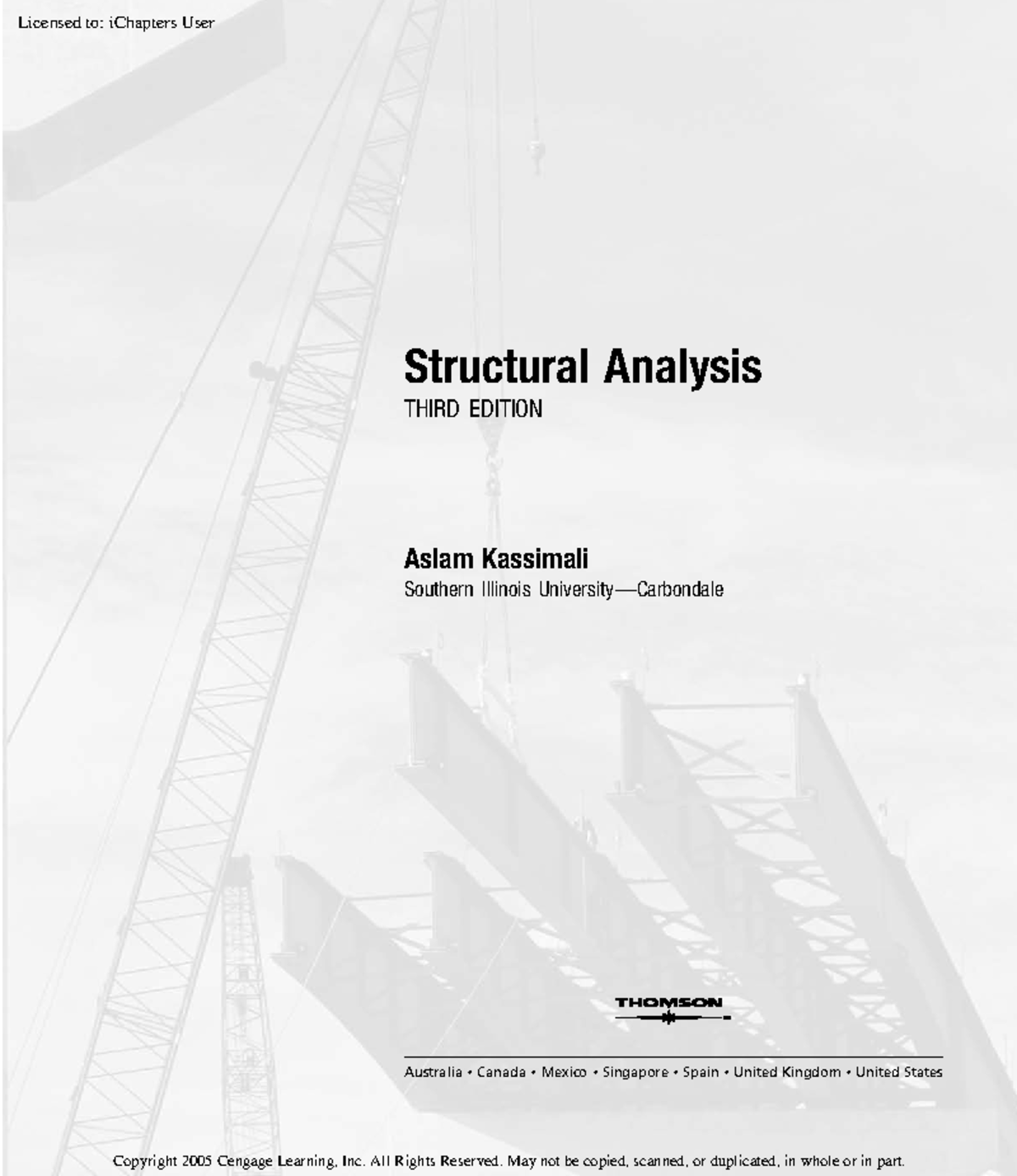 Structural Analysis (ENGR 301) - Third Edition by Kassimali - Studocu