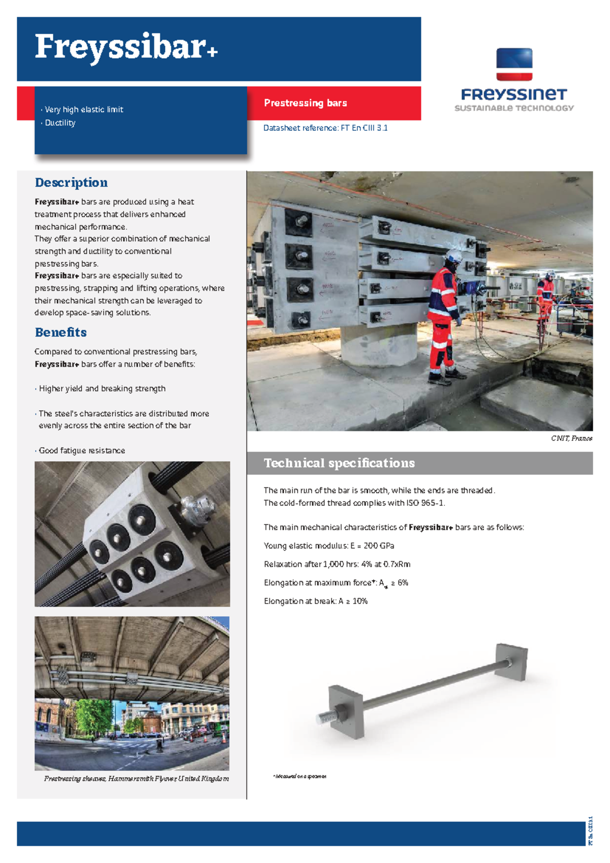 Technical Datasheet for Freyssibar EN: High Elastic Limit & Ductility ...