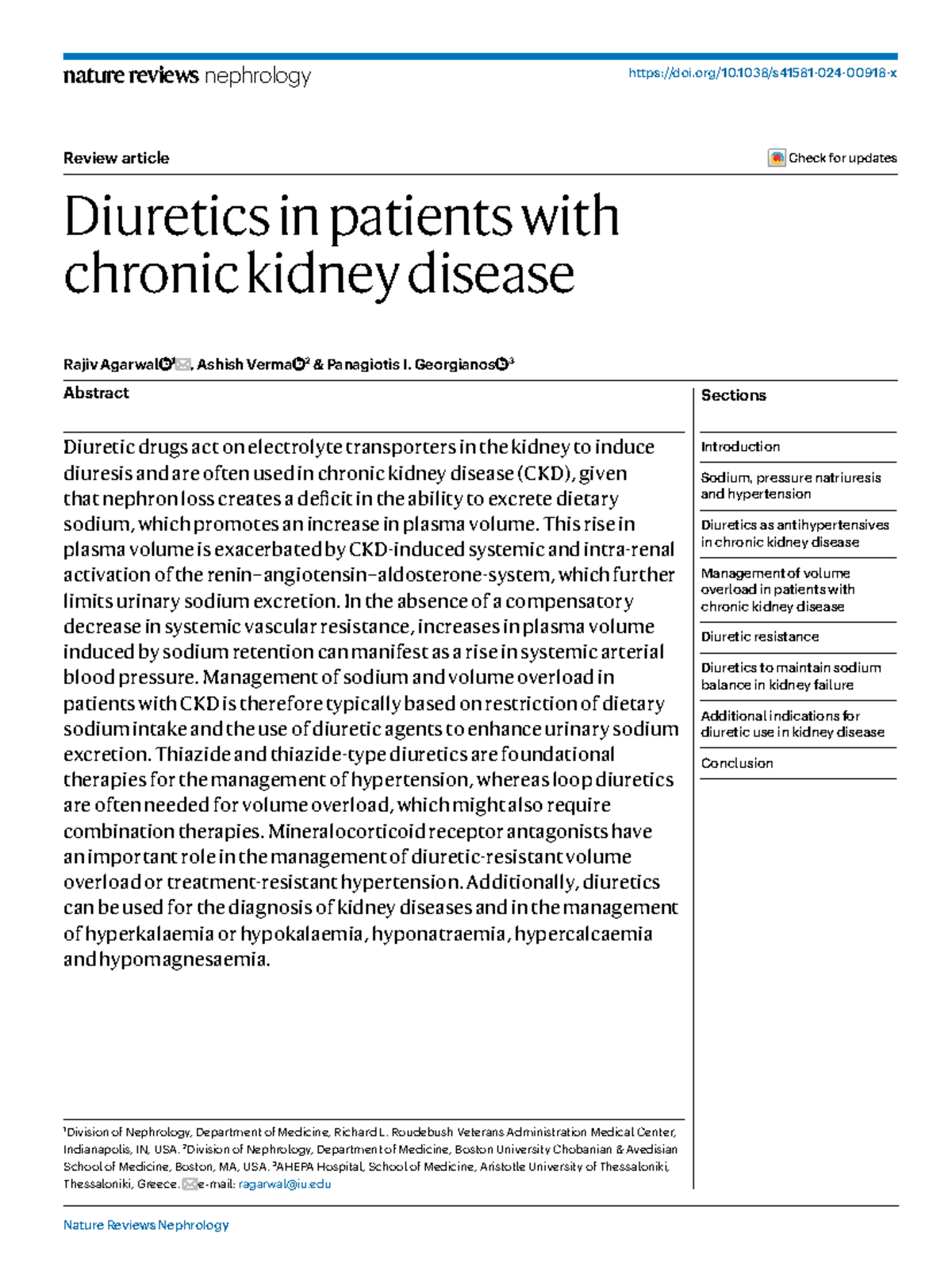 S41581 024 00918 x - Diuretics in Chronic Kidney Disease: A Review ...