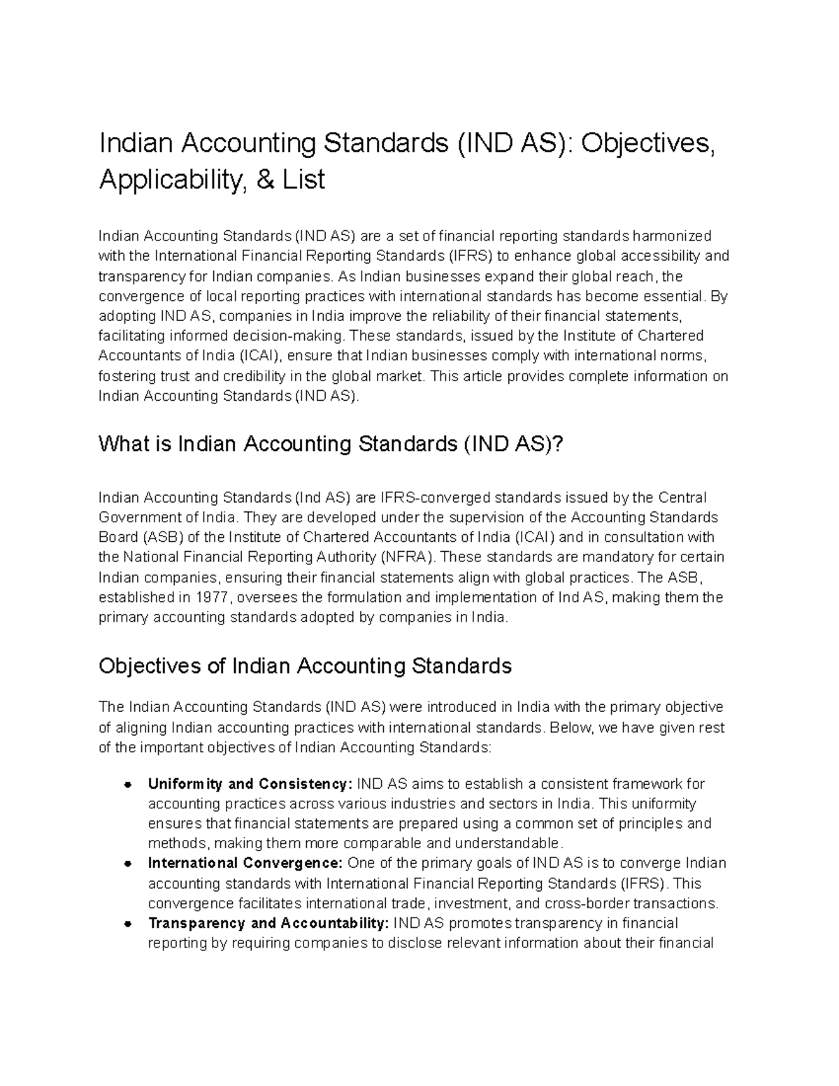 Indian Accounting Standards (IND AS) PDF - Indian Accounting Standards ...