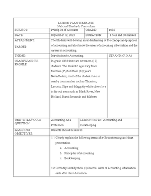 MOB Lesson Plan 5 - Caribbean Business Environment - LESSON PLAN ...