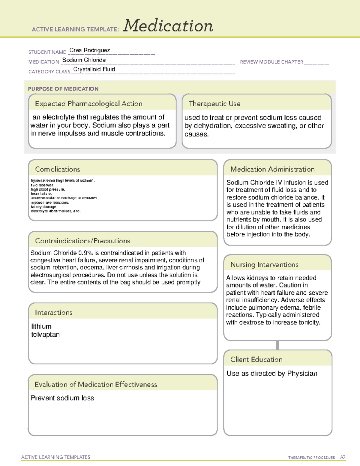Med-card template-Sodium Chloride - ACTIVE LEARNING TEMPLATES ...