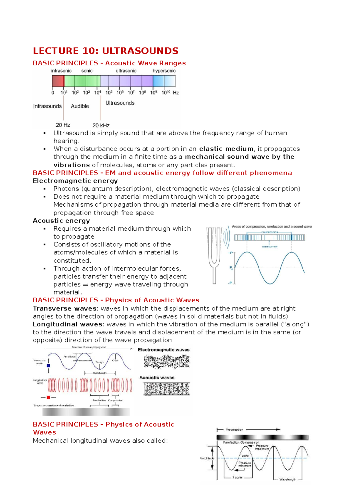LECTURE 10: ULTRASOUND BASIC PRINCIPLES AND MECHANICS - Studocu