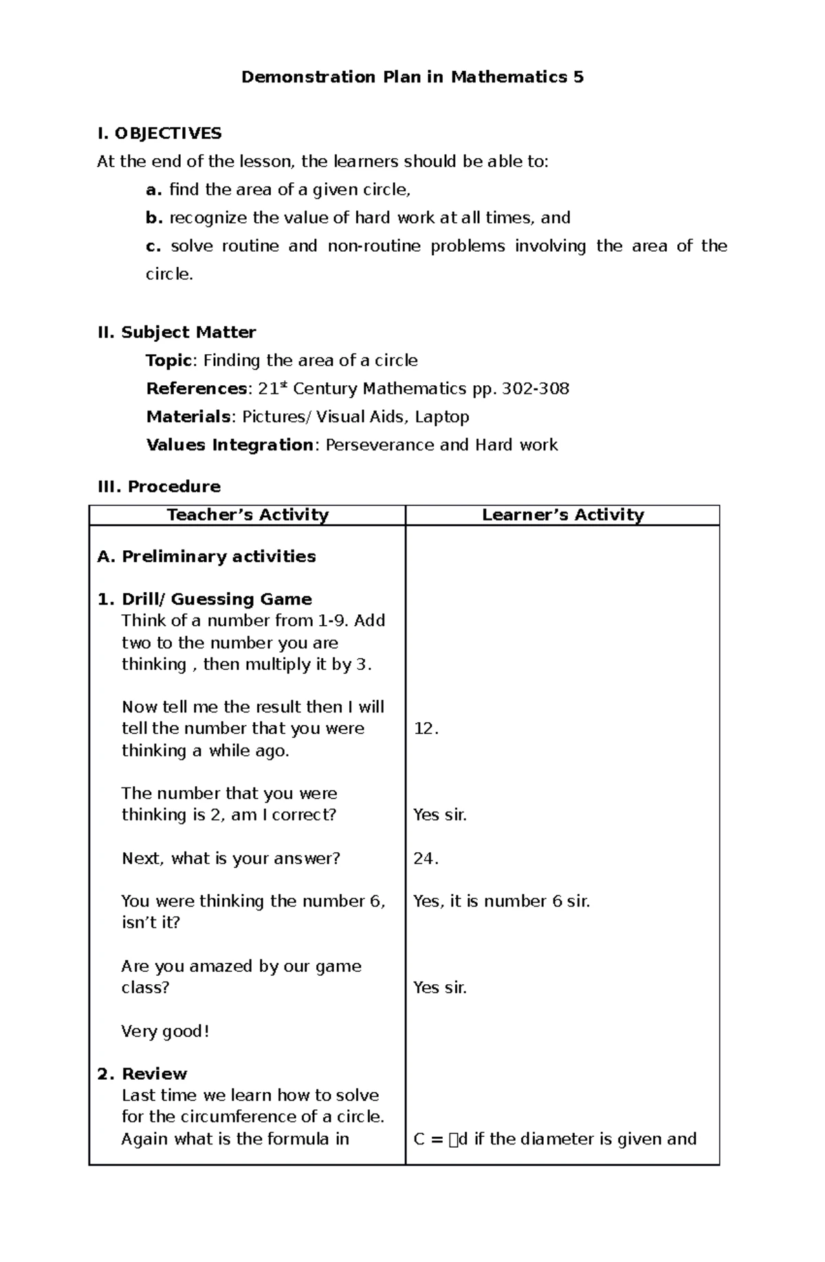 Matatag Curriculum English Lesson Plan for Grade 7 (Q2) - Studocu