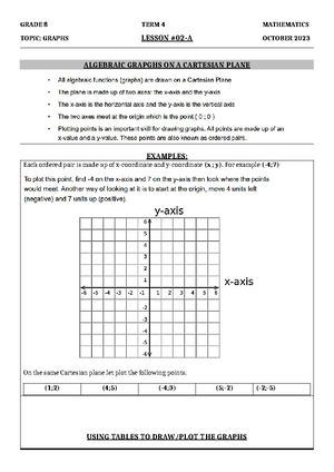GR 8- Graphs Lesson 1 B - NOTES AND WORKSHEETS - GRADE 8 TERM 4 ...