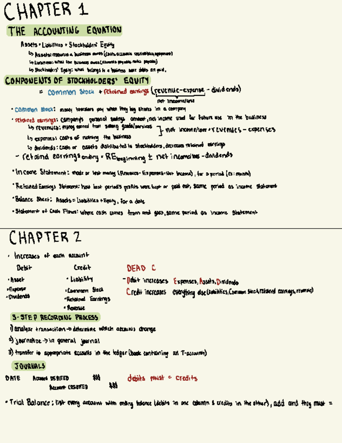 ACCT 101 - Financial Accounting Lecture Notes Overview and Key Concepts ...