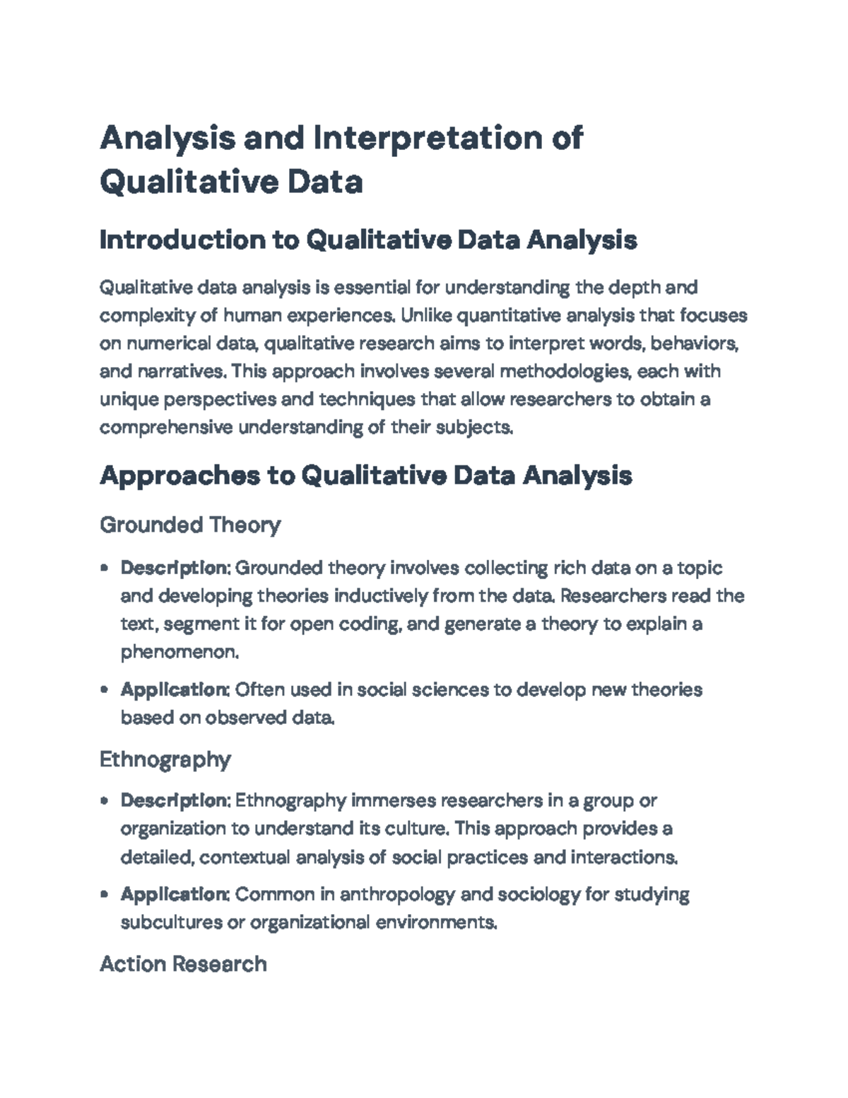 Qualitative Data Analysis Methods: Coding & Trustworthiness Overview - Studocu