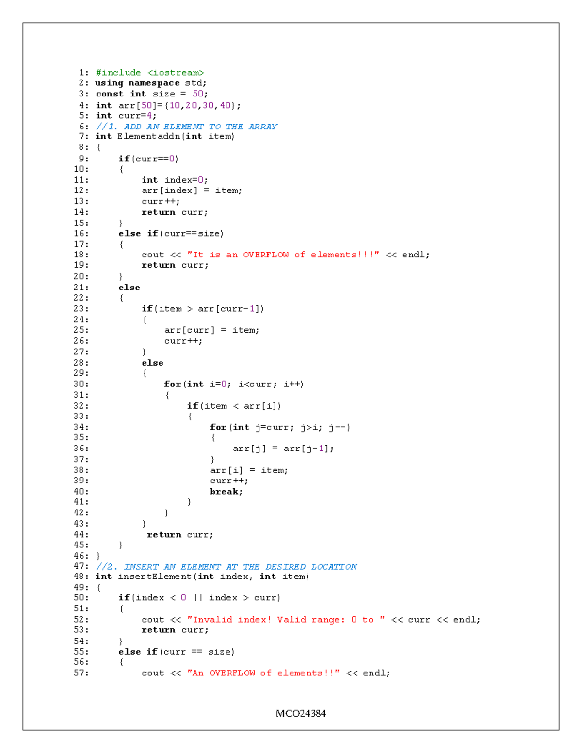 MCO24384 - Comprehensive Lab Codes for Practical Programming - Studocu