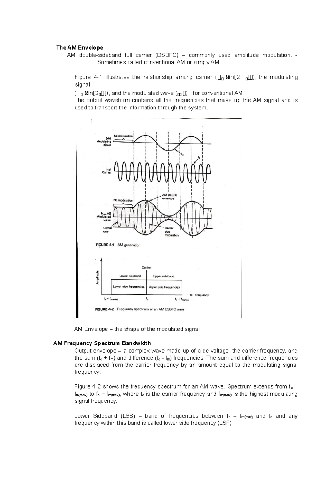 Electronics Communication Principles - Overview of AM Modulation Techniques - Studocu