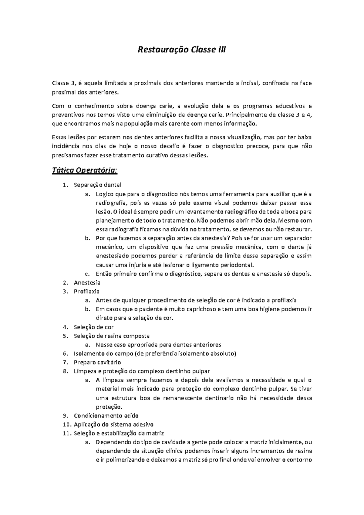 Restauração Dentária em Classe III: Táticas e Diagnósticos Essenciais ...