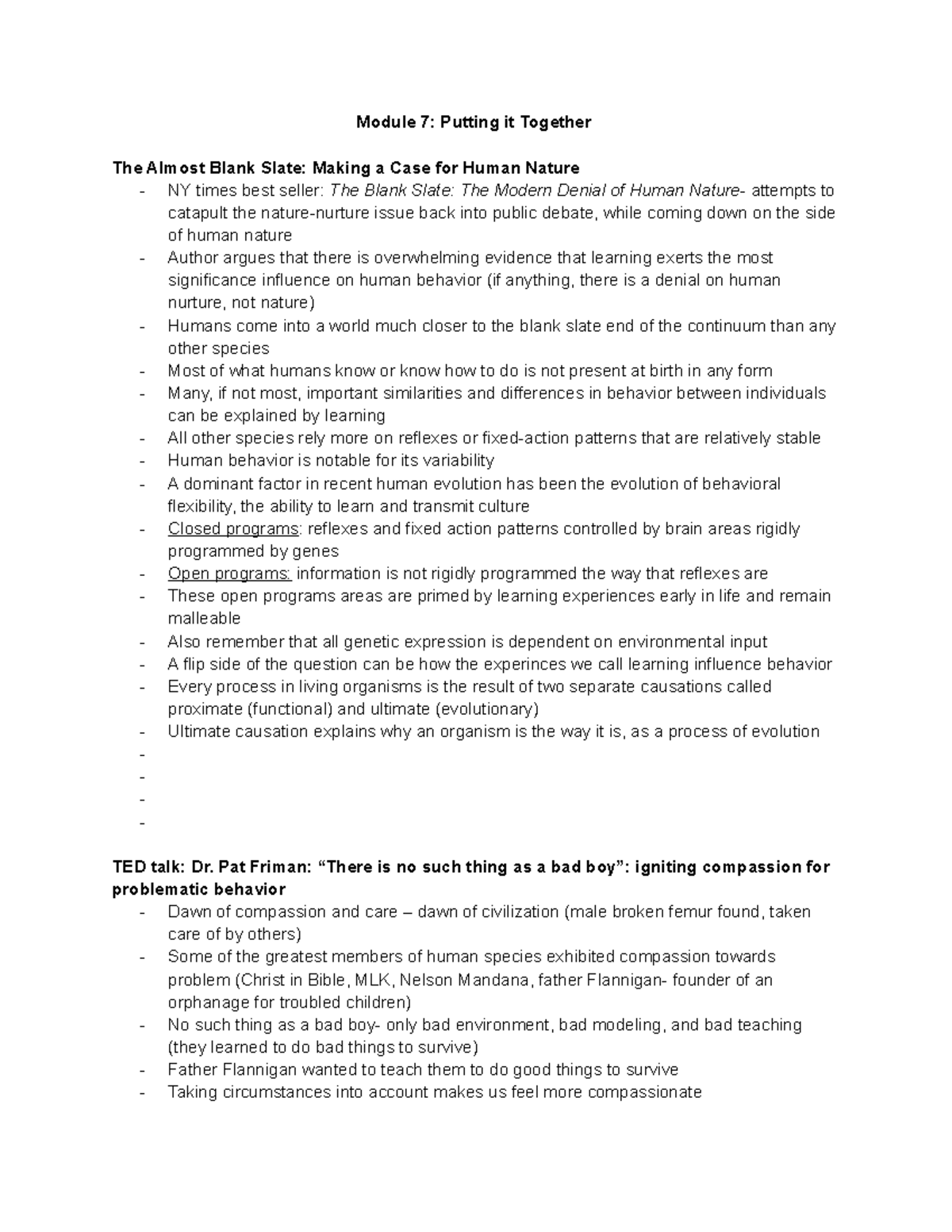Module 7 Lecture Notes - Module 7: Putting it Together The Almost Blank ...