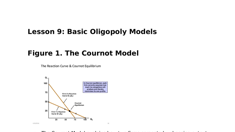 Inbound 5580011450172780636 - Lesson 9: Basic Oligopoly Models Figure 1 ...