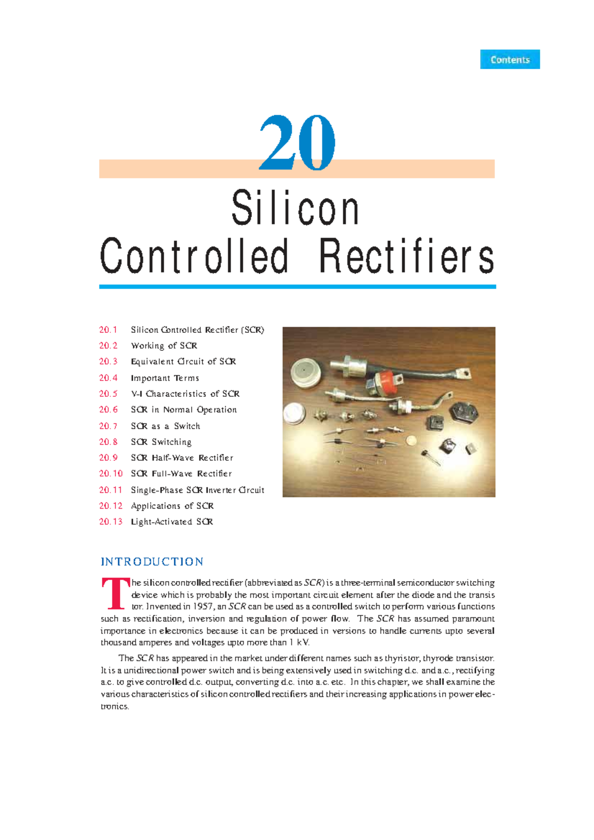 Principles of Electronics 554 - Silicon Controlled Rectifiers Overview ...