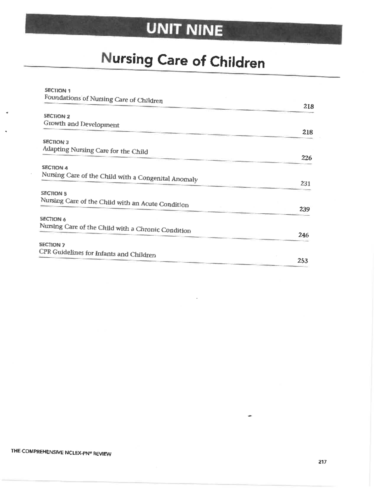 Guide Final - UNIT NINE Nursing Care of Children SECTION 1 Foundations ...