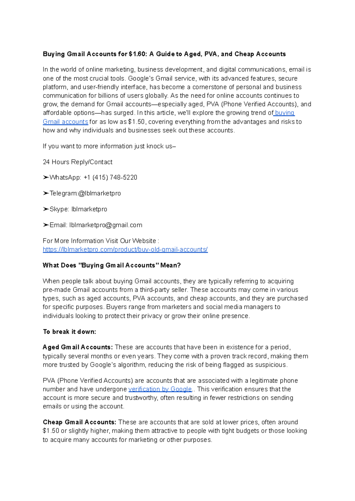 Buying Gmail Accounts for $1.60 A Guide to Aged, PVA, and Cheap ...