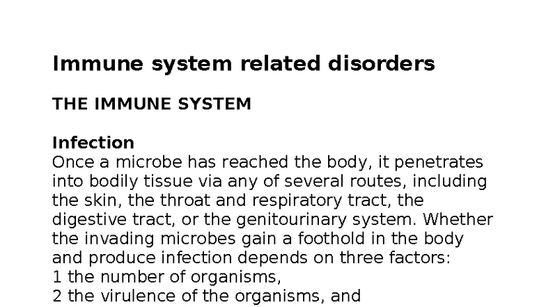 Immune System Disorders: Understanding Infections and Deficiencies ...