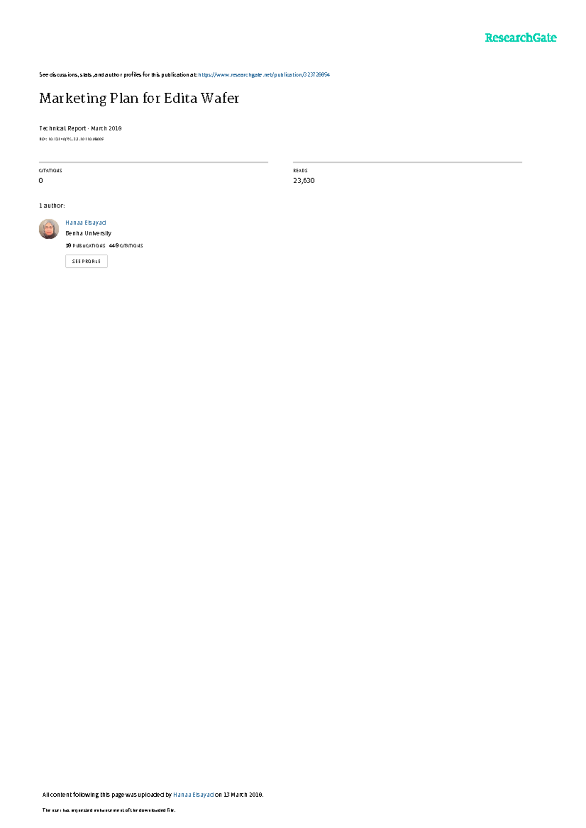 Final Marketing Plan for Edita Wafer (MKT 401) - New Product Strategy ...